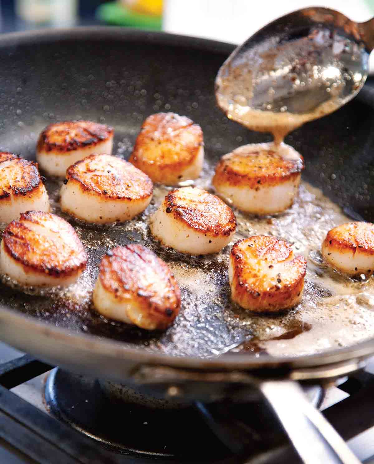 Will scallops stick to cast-iron?